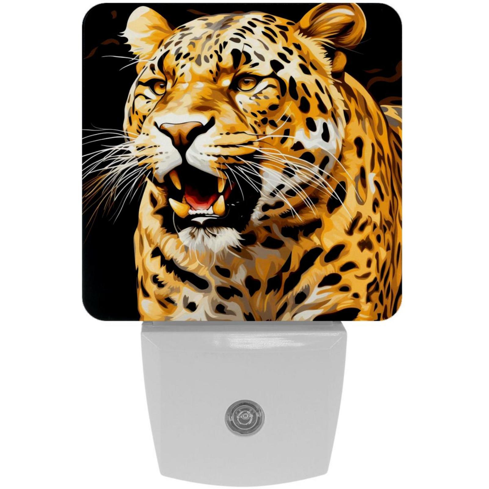 Leopard LED Square Night Lights for Bedroom and Living Room, Decorative ...