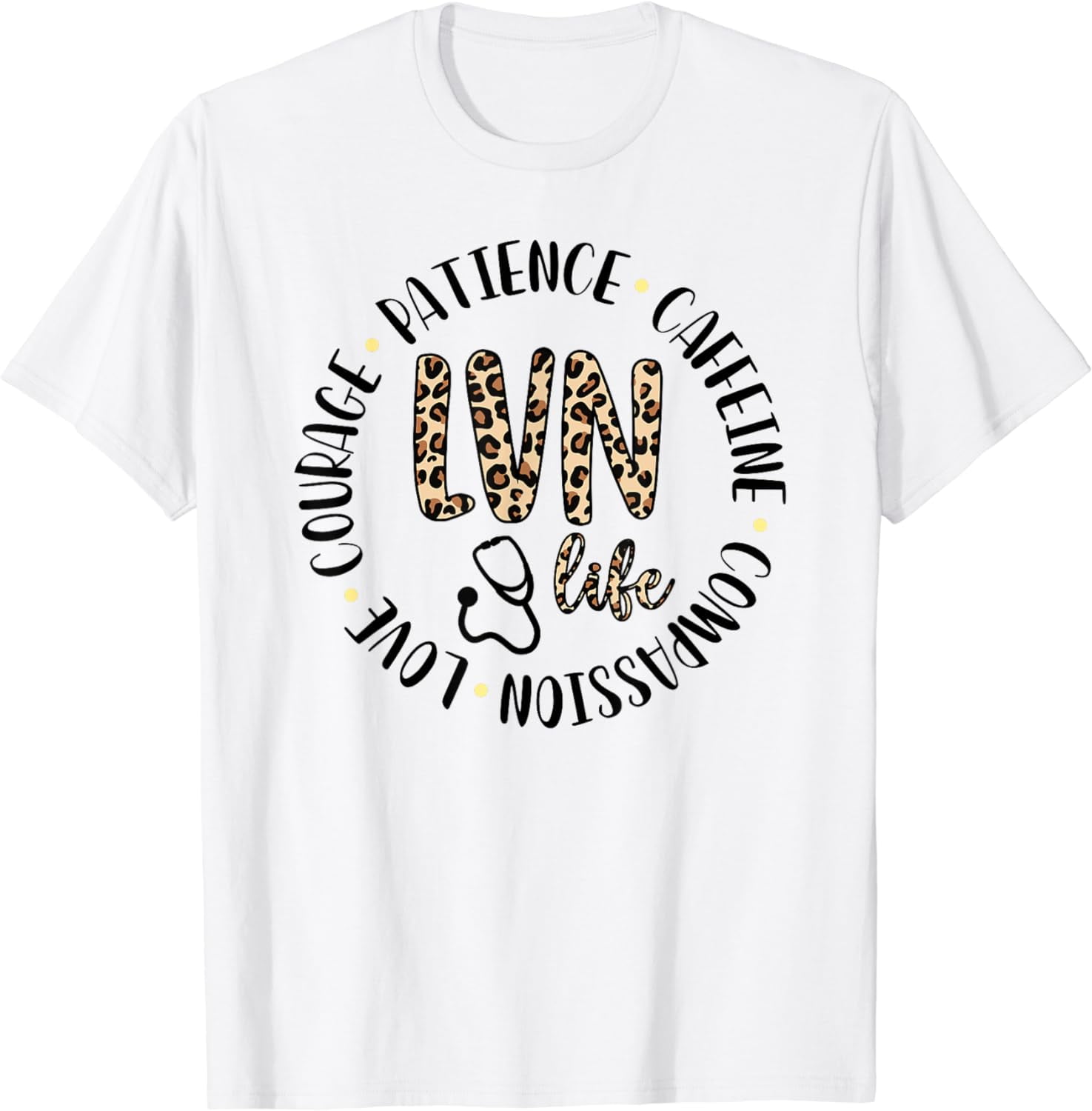 Leopard LVN Day Appreciation Nurse Week For Women For Work T-Shirt ...