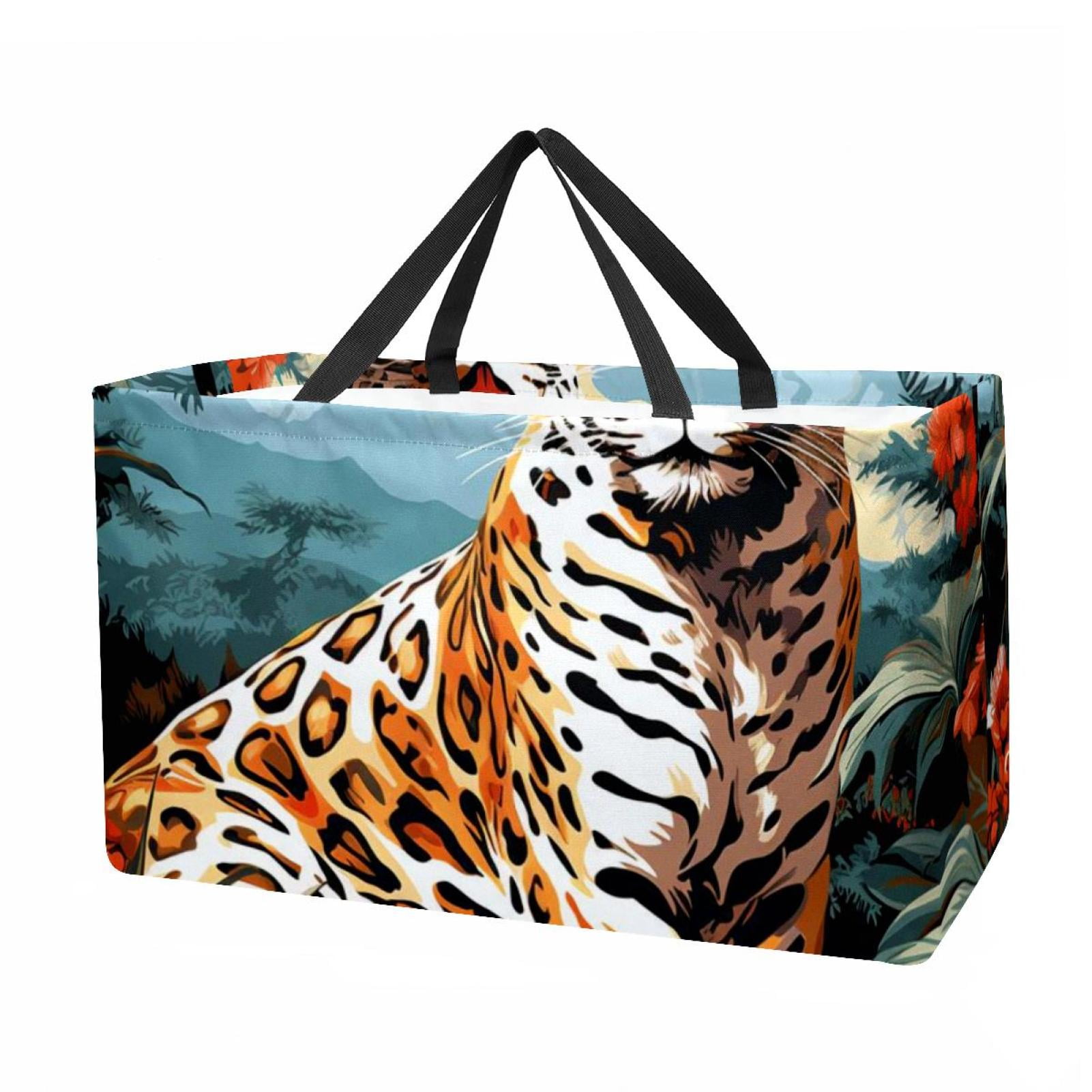 Leopard Large Capacity Reusable Foldable Oxford Cloth Storage Bin ...