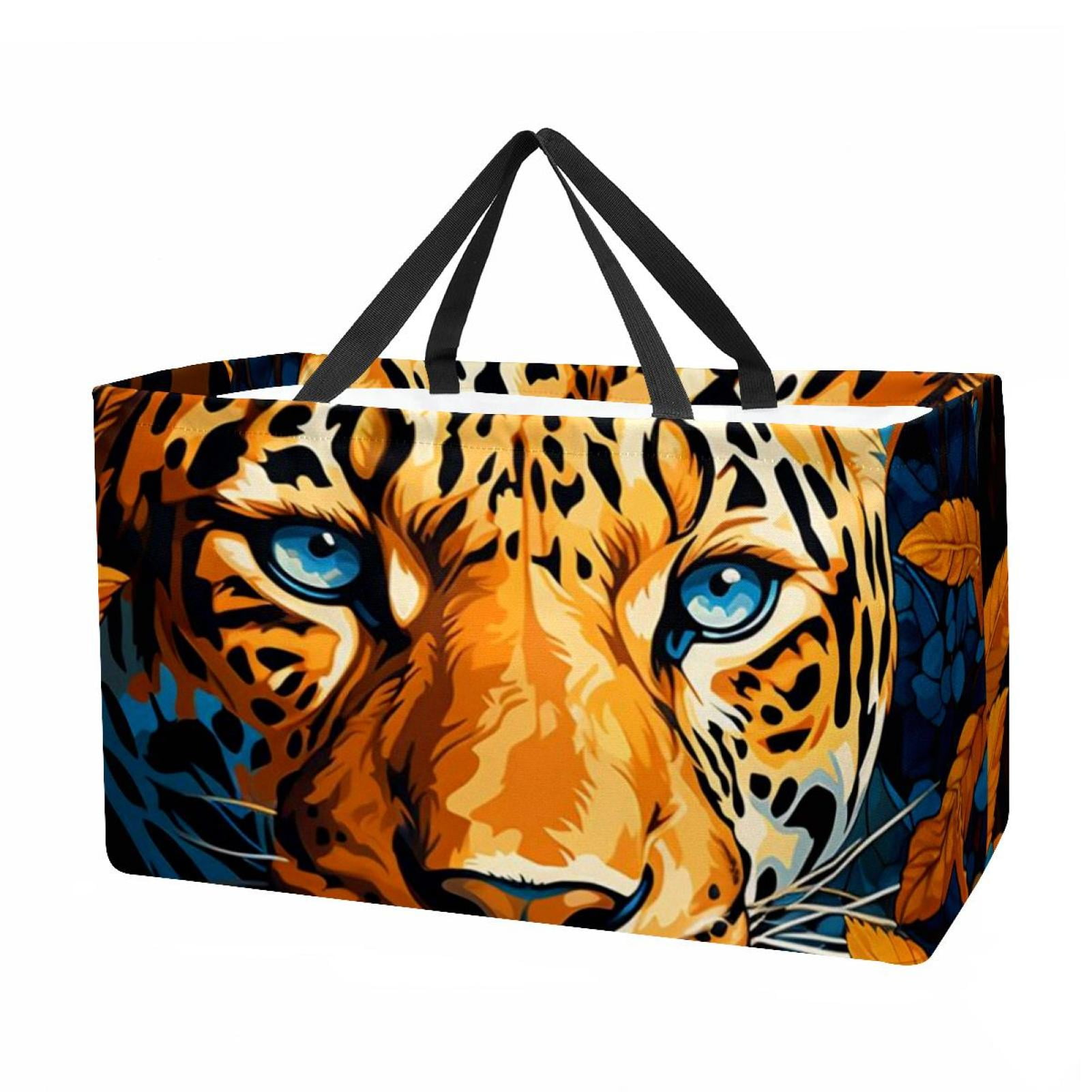 Leopard Large Capacity Reusable Foldable Oxford Cloth Storage Bins ...