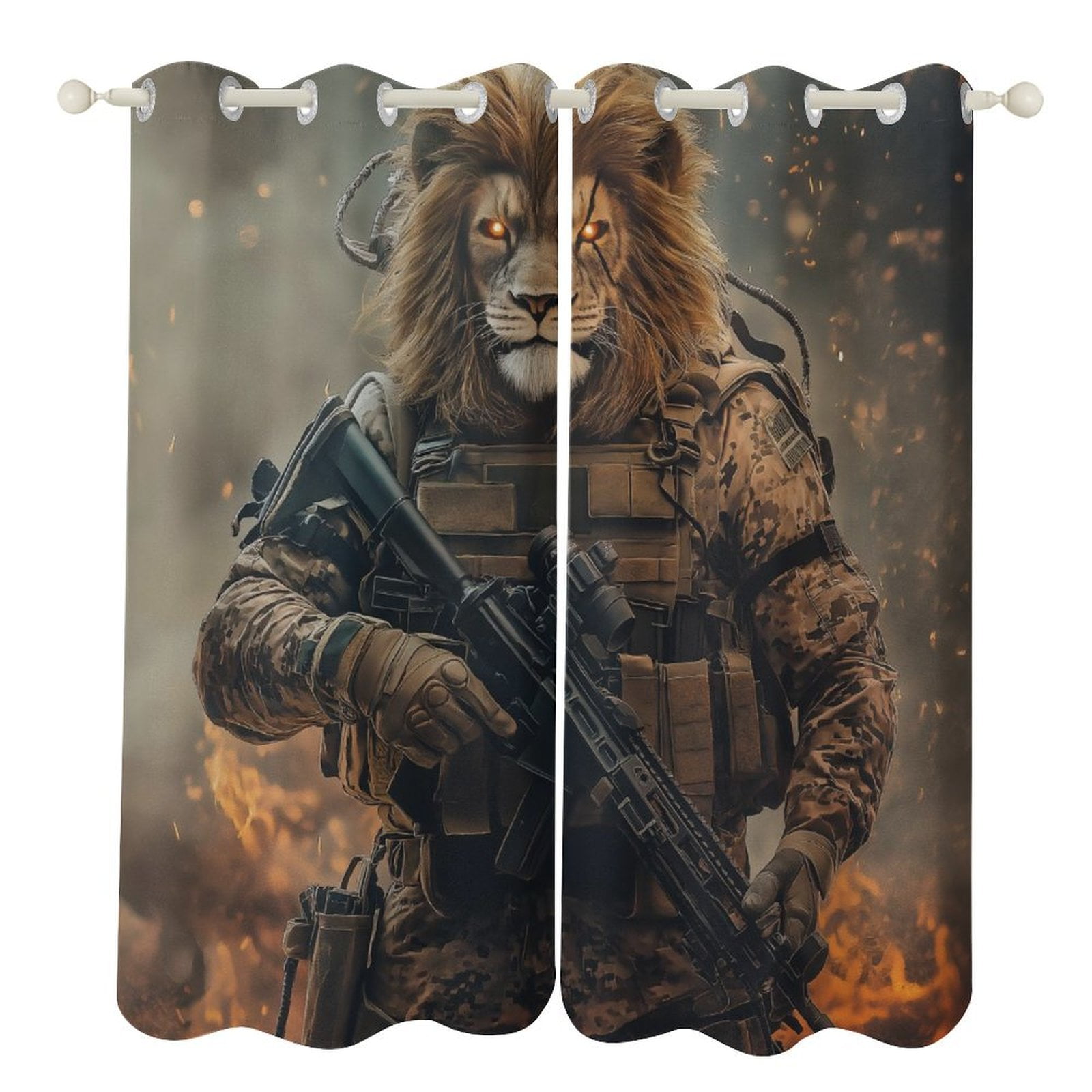 Leopard Lion Rose Suitable for Living Rooms with Perforated Insulation ...