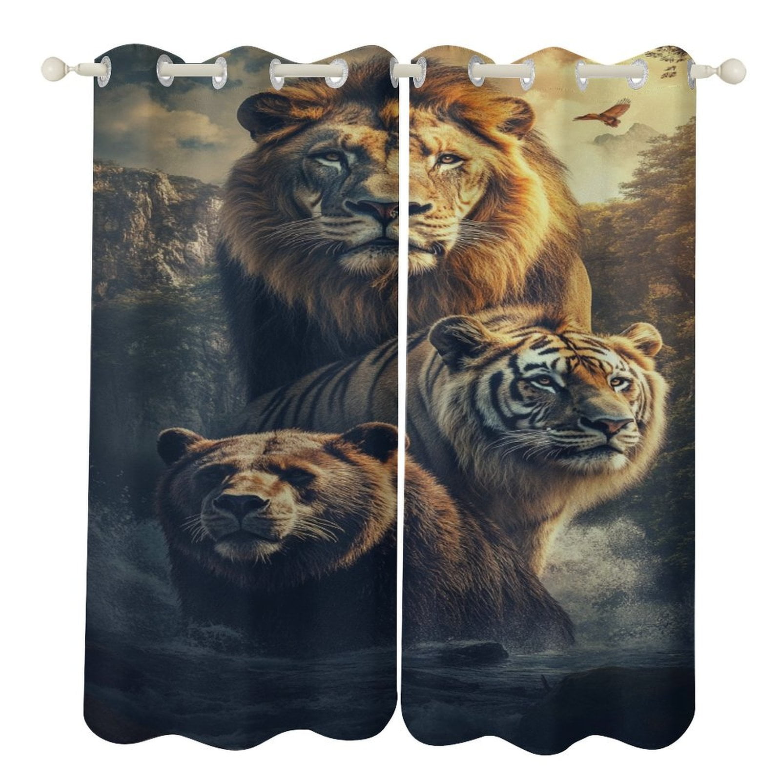 Leopard Lion Rose Suitable for Living Rooms with Perforated Insulation ...