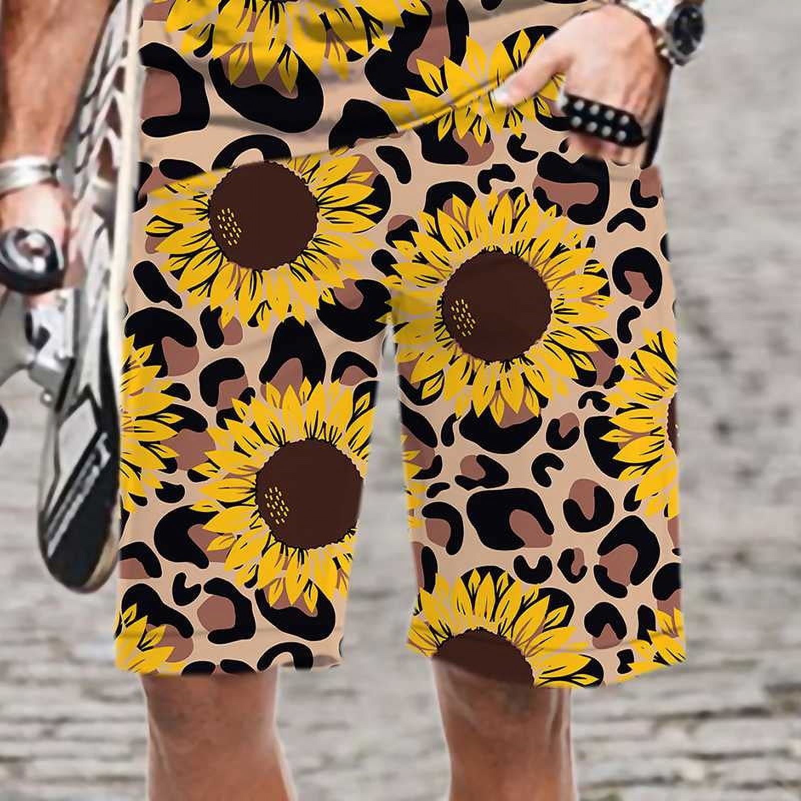 Leopard Luxury Graphic Beach Shorts Pants Men 3D Printed Surfing Board ...