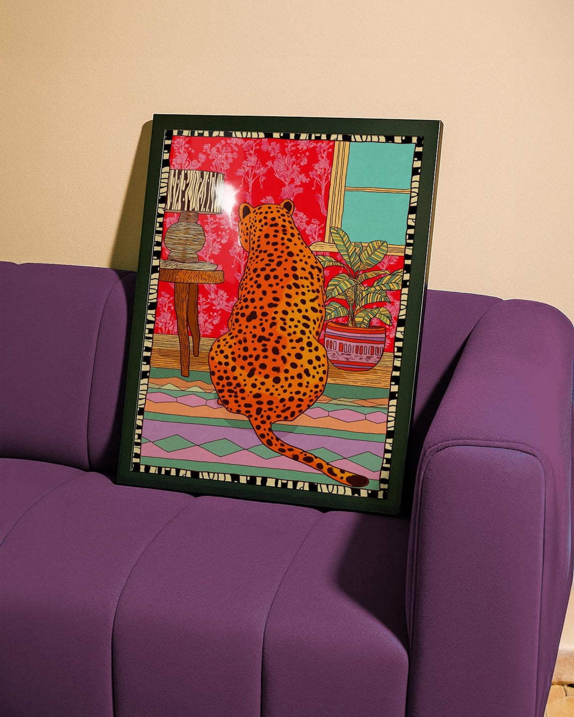 Leopard Maximalist Poster, Colorful Animal, Bold Pattern, Nature ...