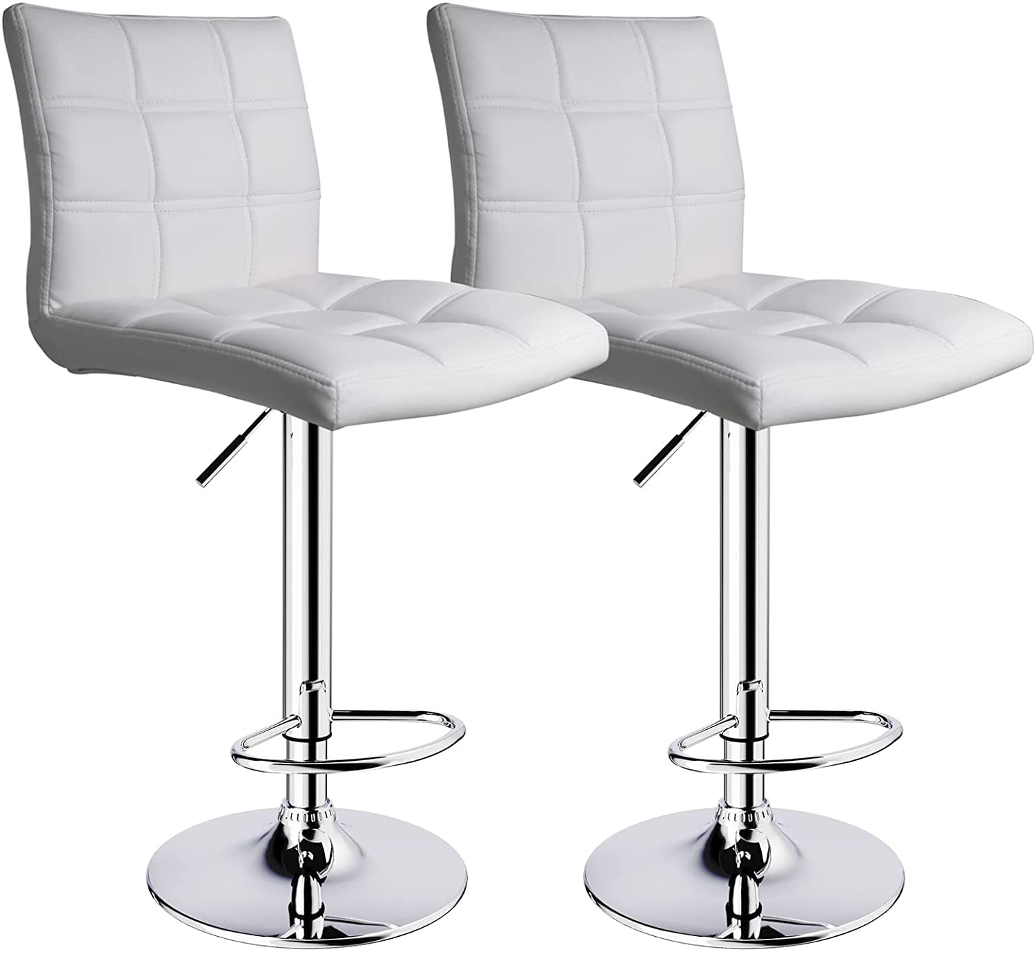 Leopard Modern Square PU Leather Adjustable Stools with Back Squre Back ...