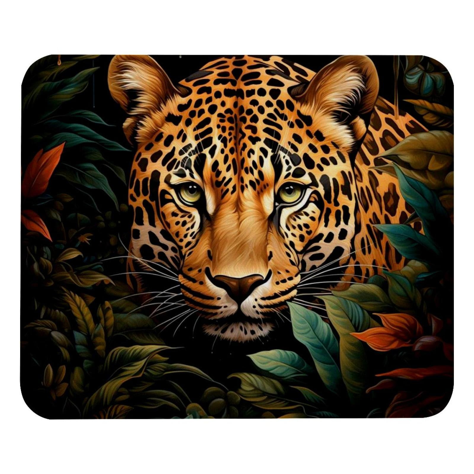 Leopard Mouse Pad, Personality Design Rubber Base for Office Decor for ...