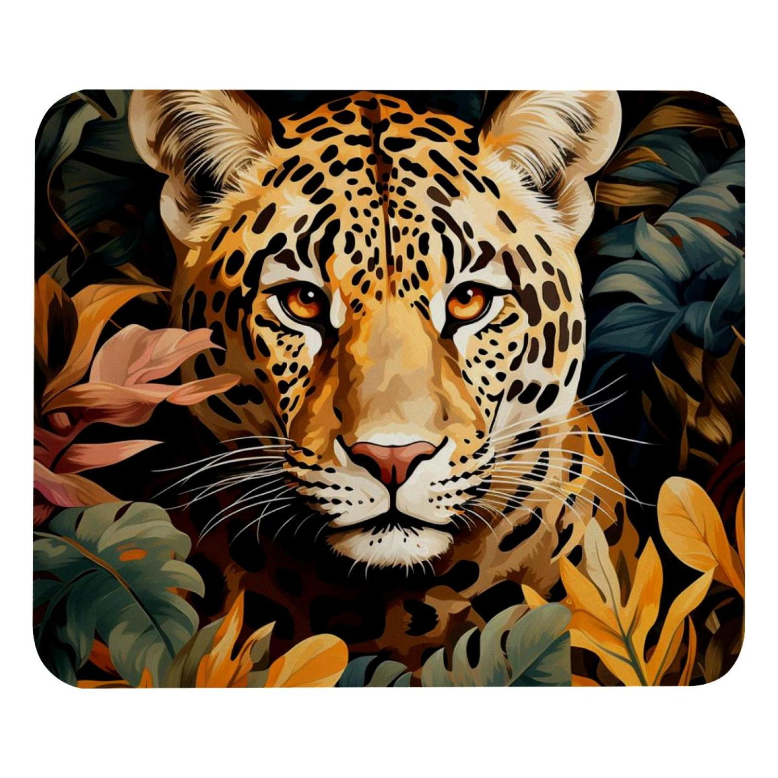 Leopard Mouse Pad, Rubber Base Computer Mouse Pads for Wireless Mouse ...
