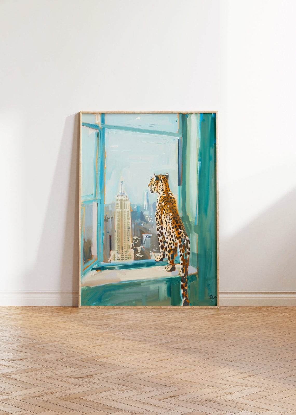 Leopard New York Wall Art, Colorful Leopard Poster, Trendy Dopamine ...