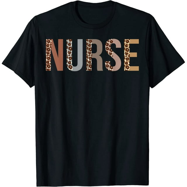 Leopard Nurse Day Appreciation Nurse Week For Women For Work T-Shirt ...