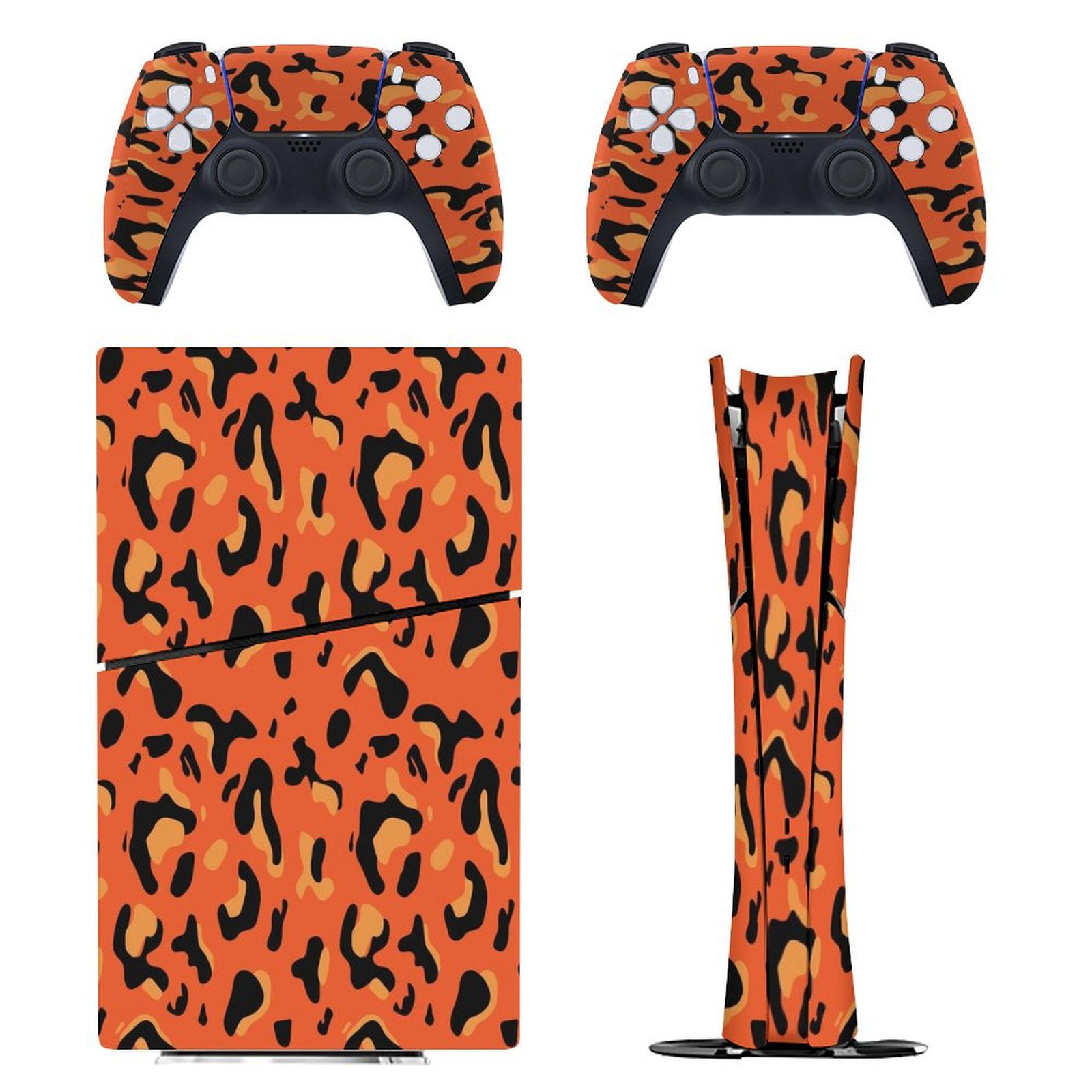 Leopard Pattern PS5/PS5 Slim Digital Disc Skin Sticker For Console And ...