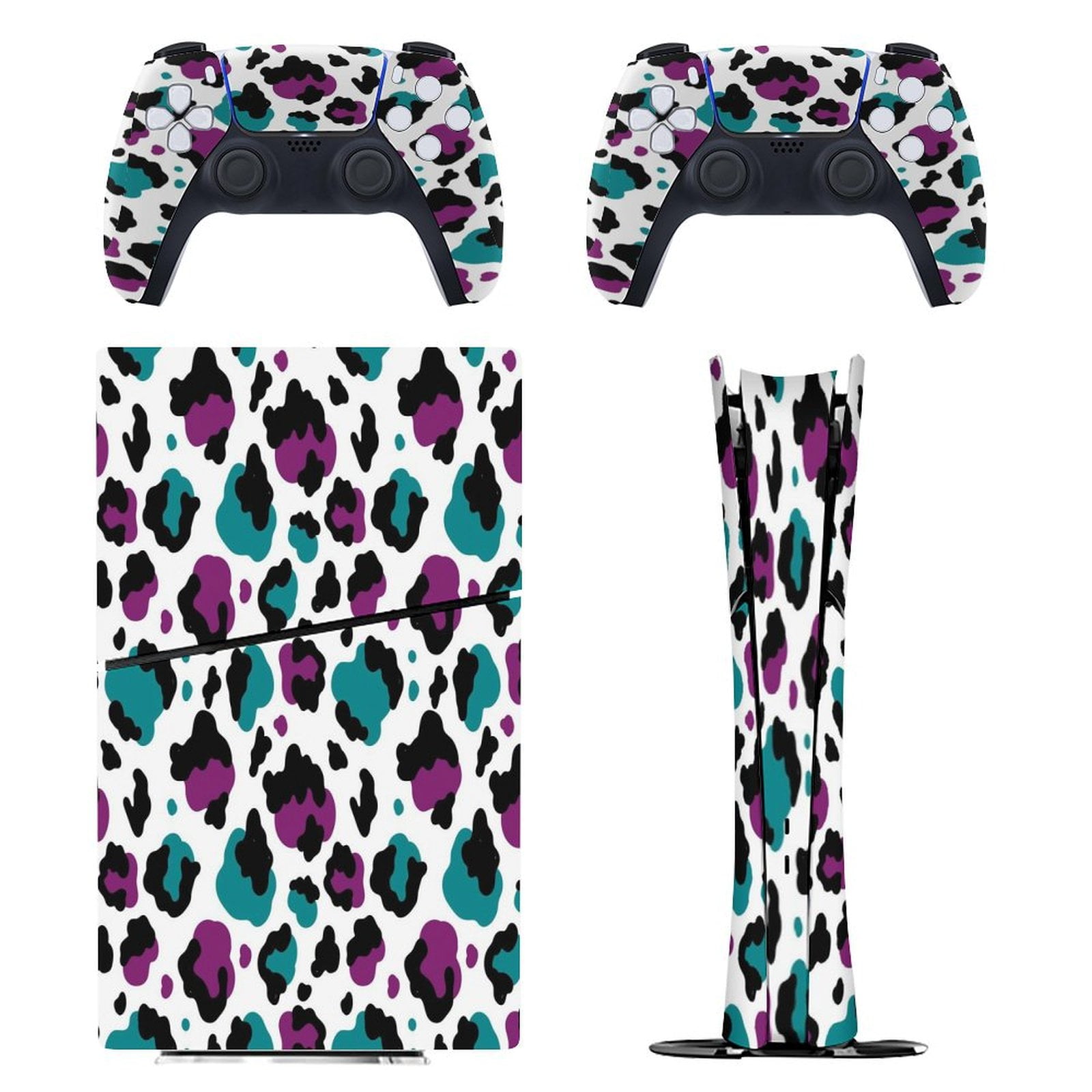 Leopard Pattern PS5/PS5 Slim Digital Disc Skin Sticker For Console And ...