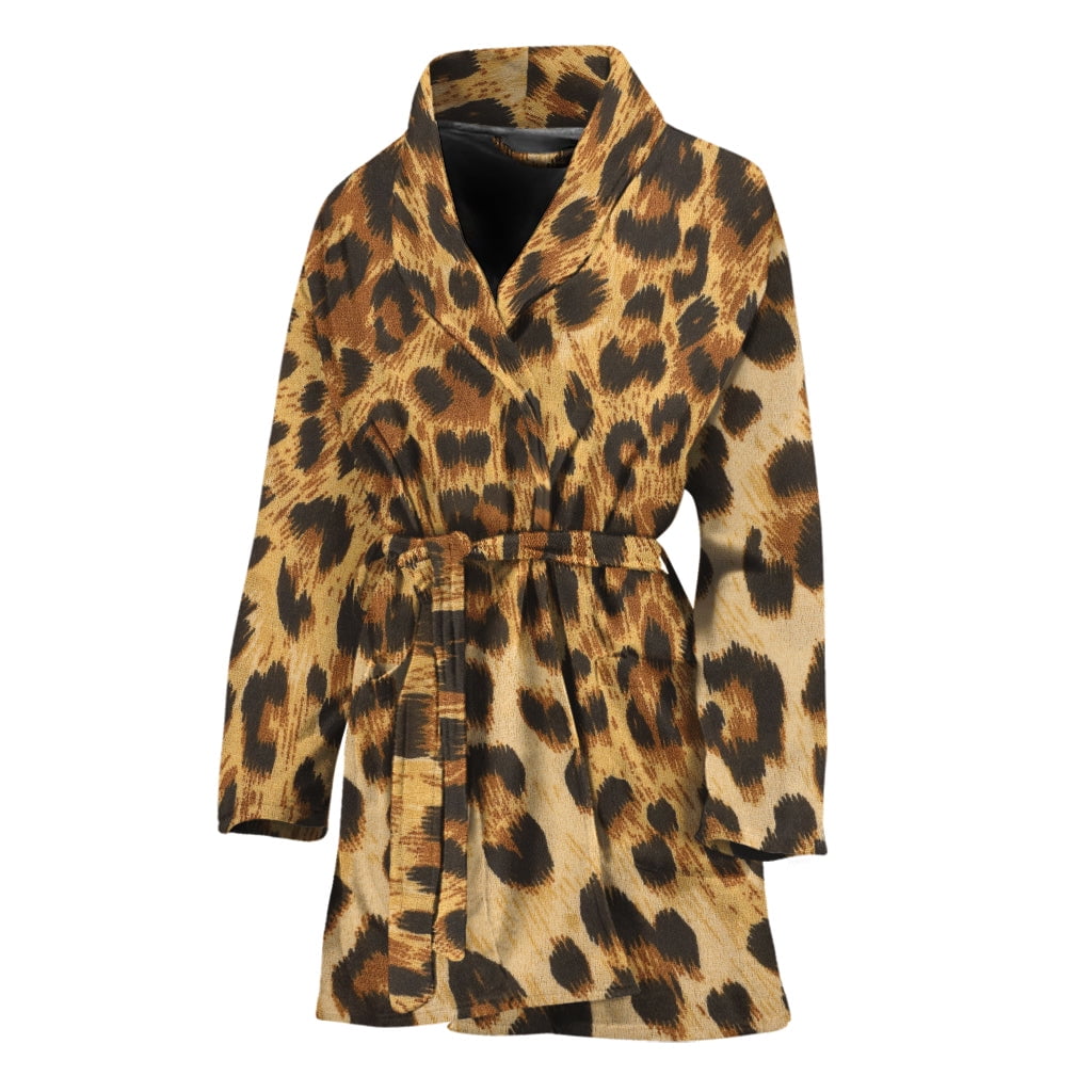 Leopard Pattern Women Bathrobe One Size Univeral Fits, Wide Animal ...
