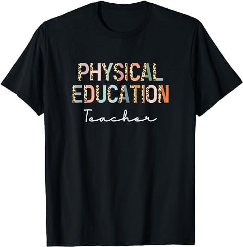 Leopard Pe Teacher Back to School Physical Education Teacher T-Shirt ...