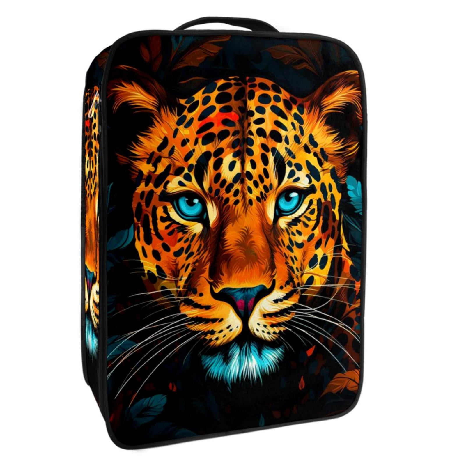 Leopard Premium Polyester Shoe Organizer - Stylish Shoe Boxes for Neat ...