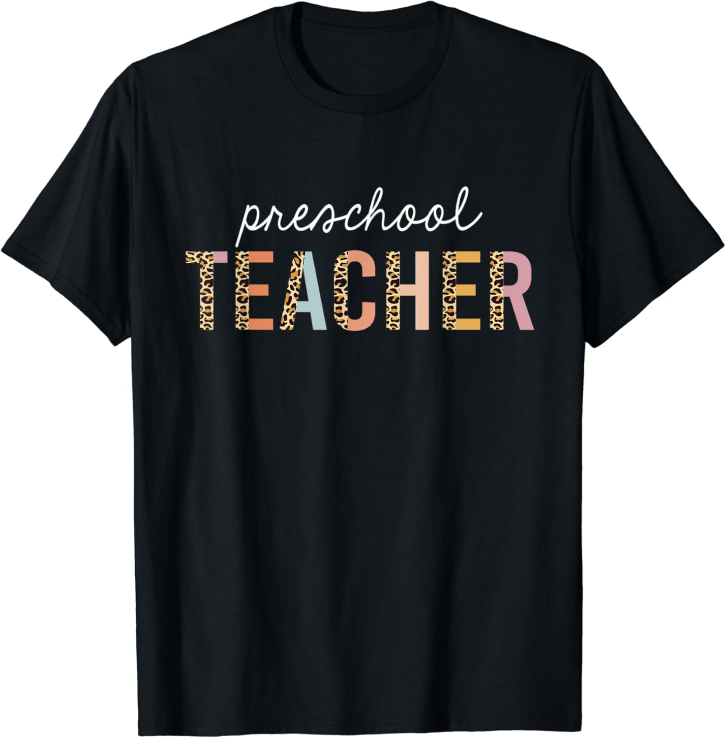 Leopard Preschool Teacher Cute Prek Back to School Supplies T-Shirt ...