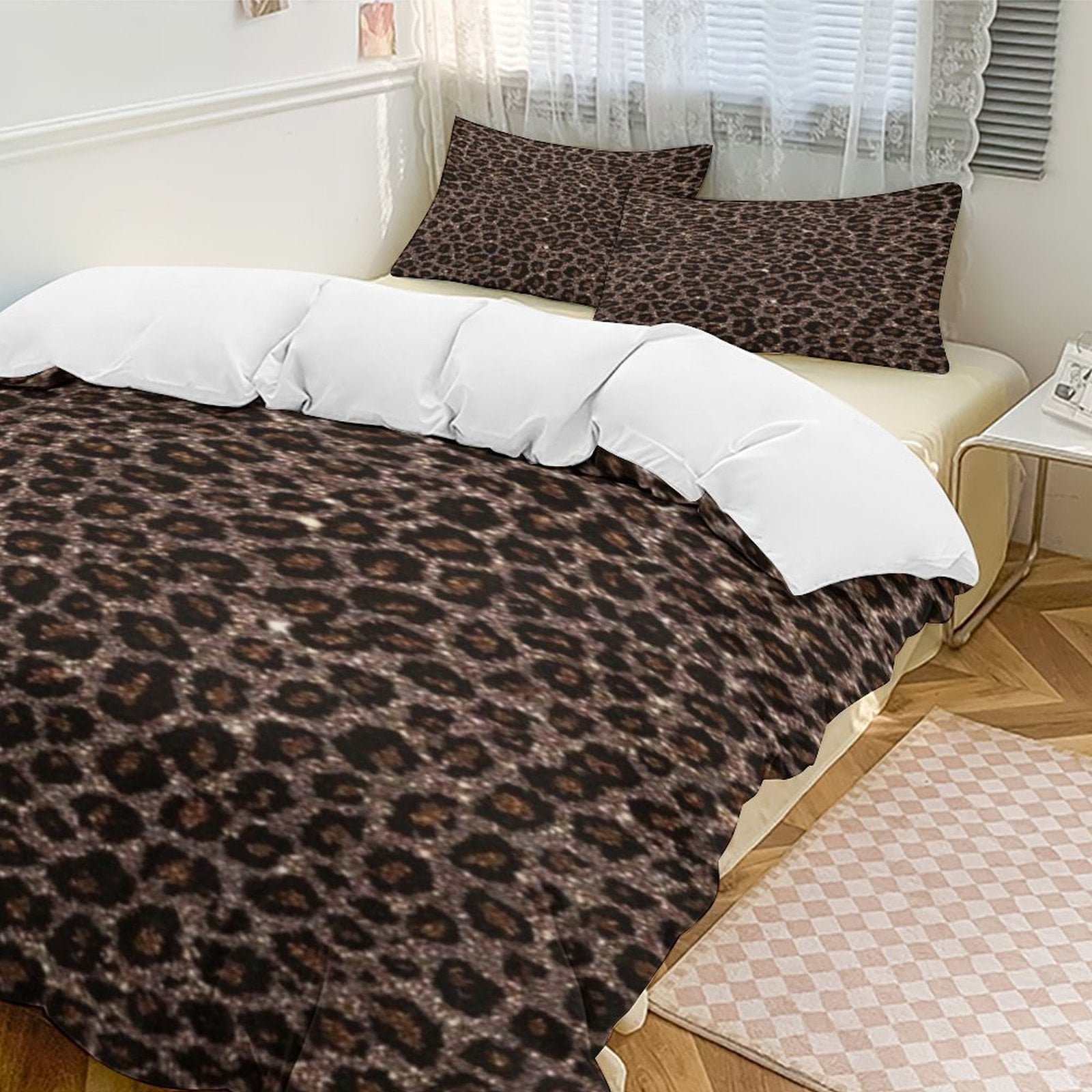 Leopard Print 3D Set Duvet Cover Quilt Cover Theme for Queen Size ...
