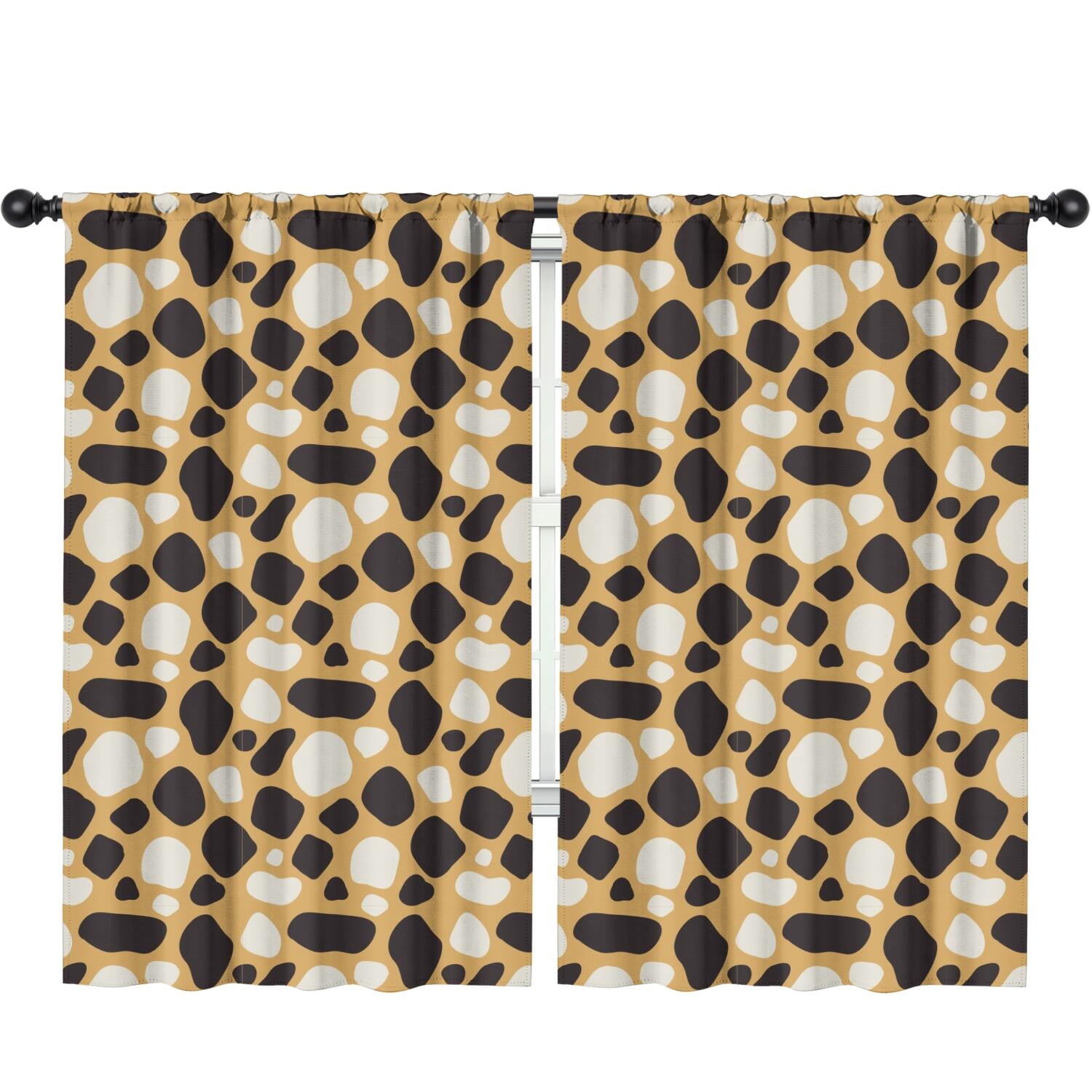 Leopard Print 52x84in(132x213cm) Curtains 2 Panels for Kids Bedroom ...