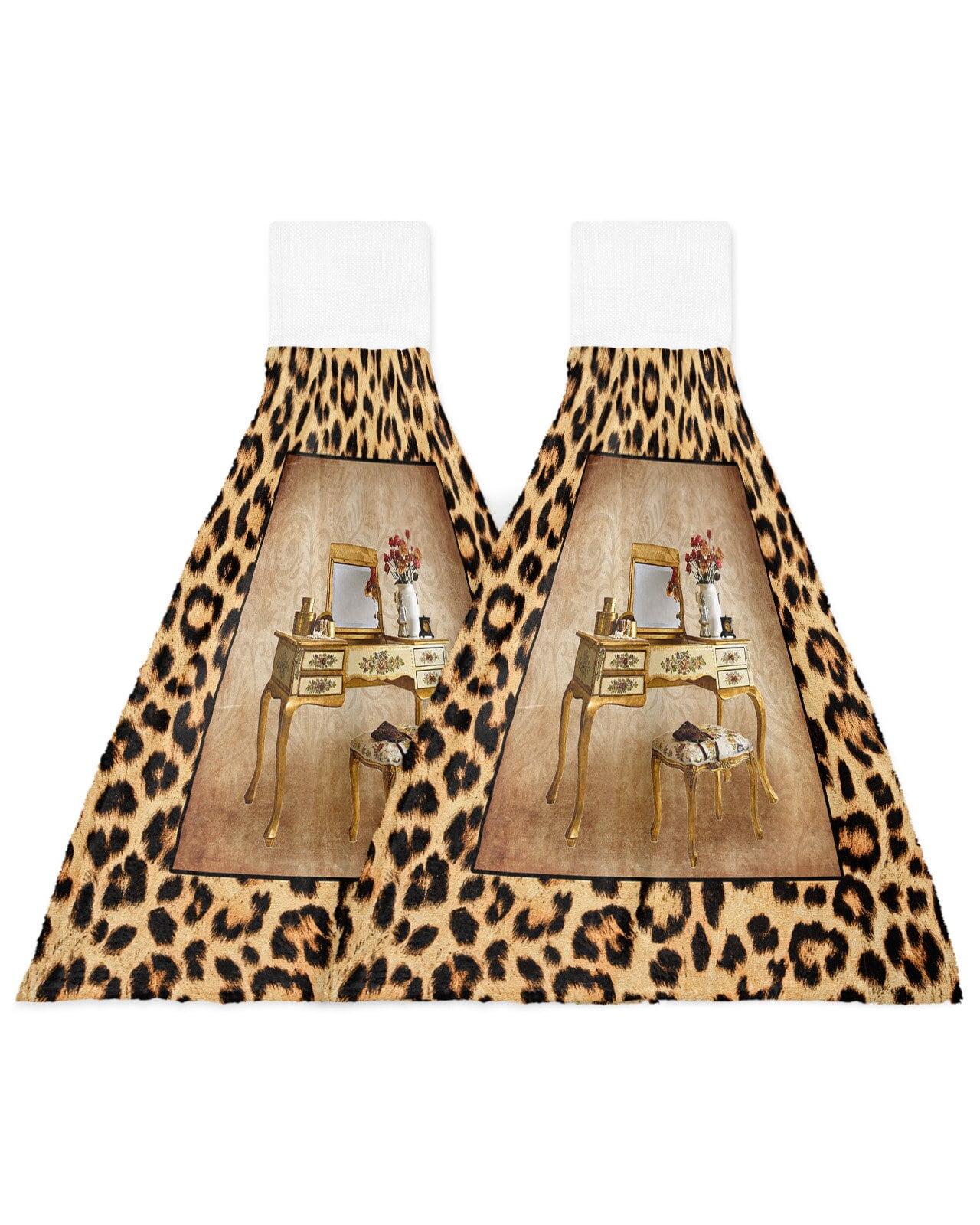 Leopard Print Animal Skin Texture Dressing Table Hand Towels Kitchen ...