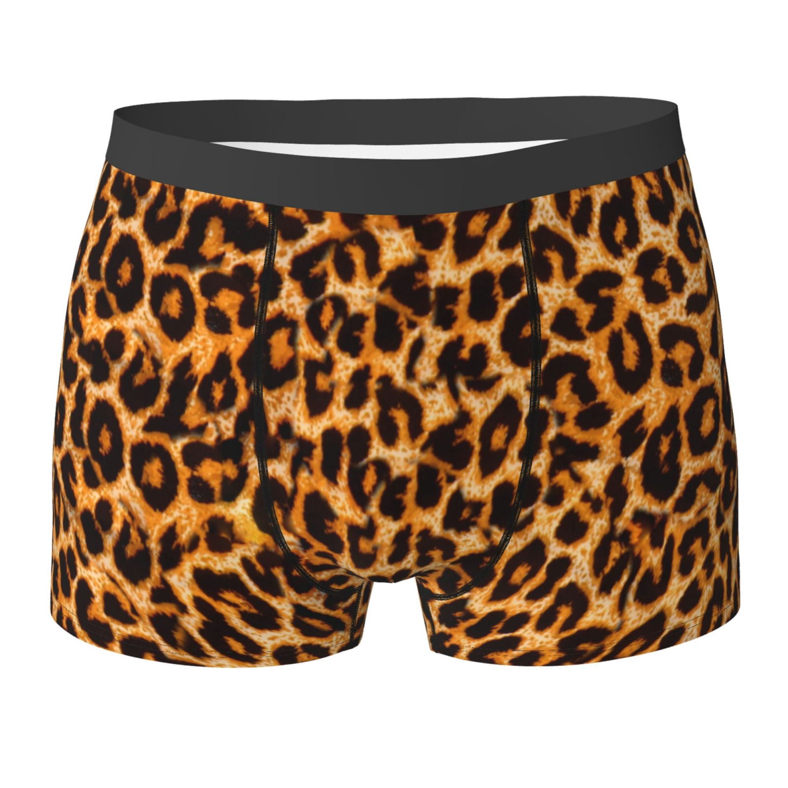 Leopard Print Animal Skin Underwear For Men,Soft Boxer Briefs ...