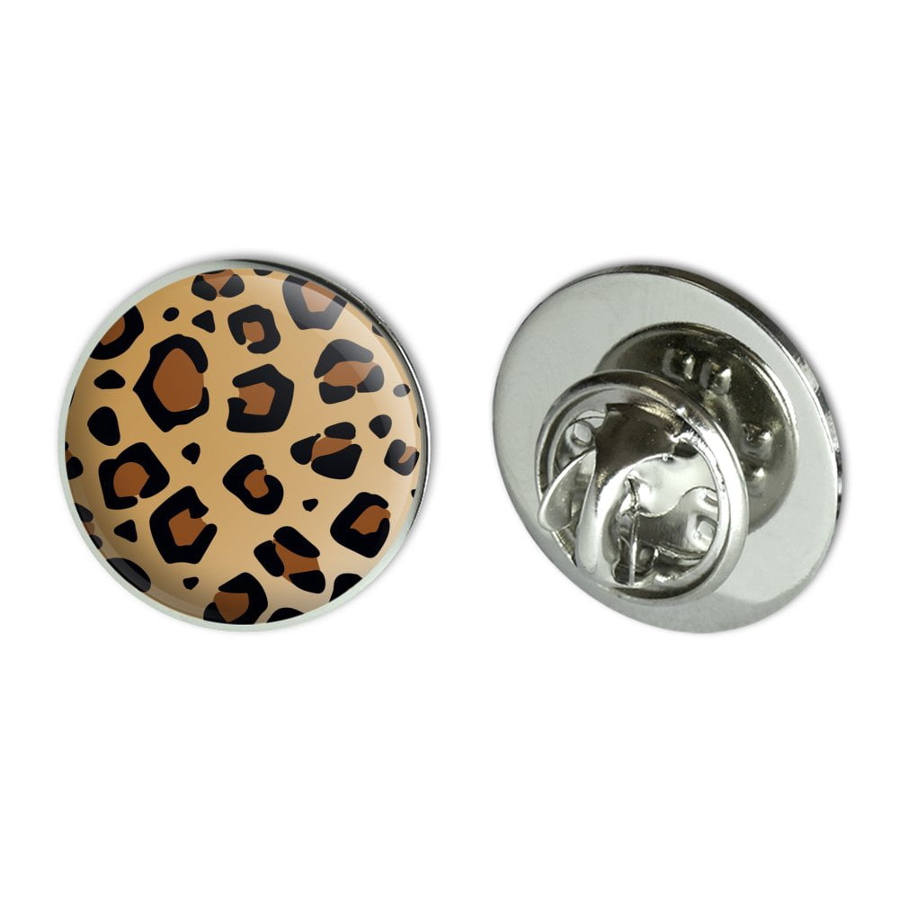 Leopard Print Animal Spots Metal 0.75" Lapel Hat Pin Tie Tack Pinback ...