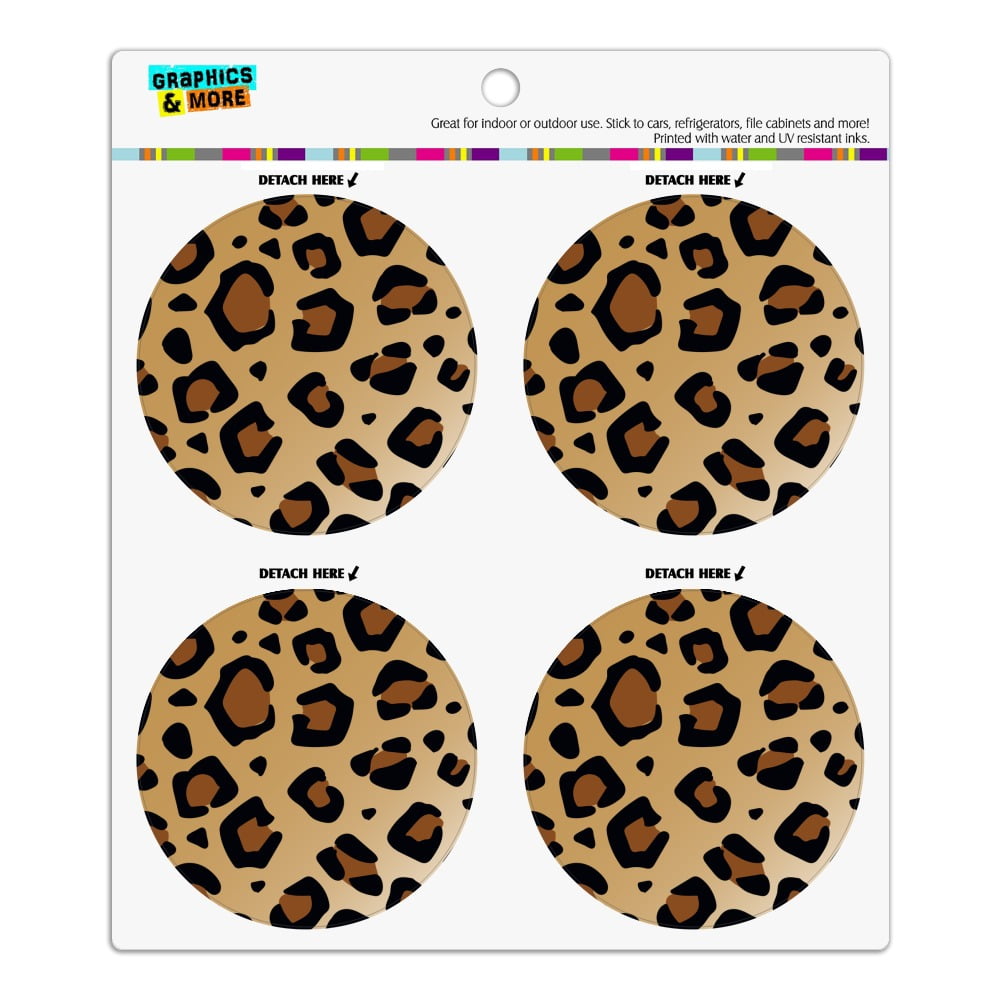 Leopard Print Animal Spots Refrigerator Fridge Locker Vinyl Circle ...