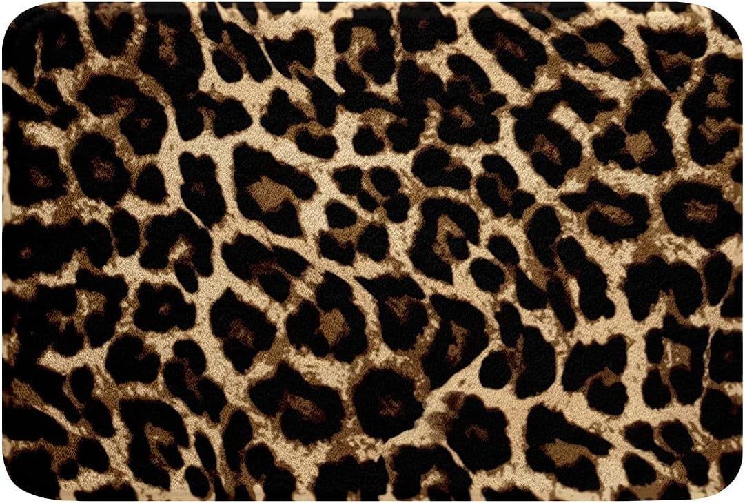 Leopard Print Area Rugs for Bedroom Africa Cheetah Print Absorbent Non ...