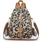 Leopard Print Backpack for Women Pu Leather Cheetah Print Shoulder ...