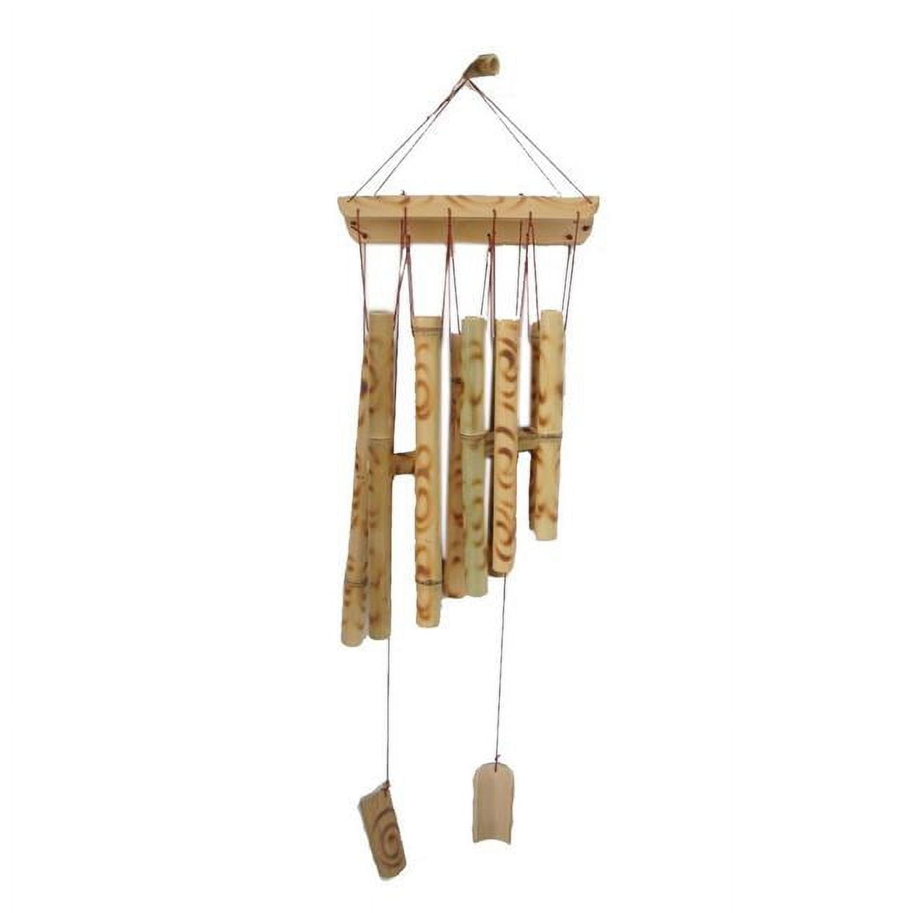 Leopard Print Bamboo Wind Chime Wooden Garden Wind Bell - Walmart.com