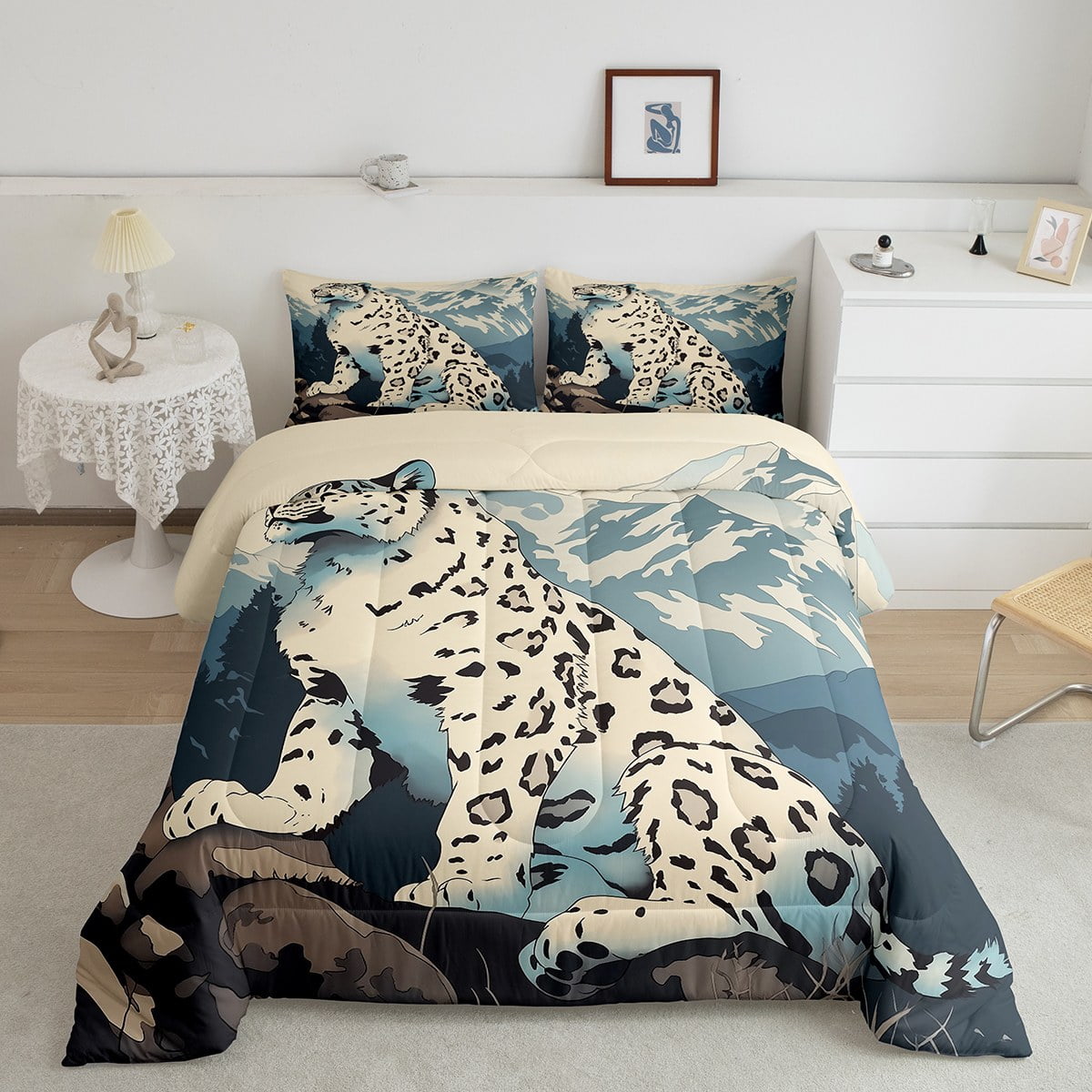 Leopard Print Bedding Cheetah Wild Animal Bedding Comforter Sets Safari ...
