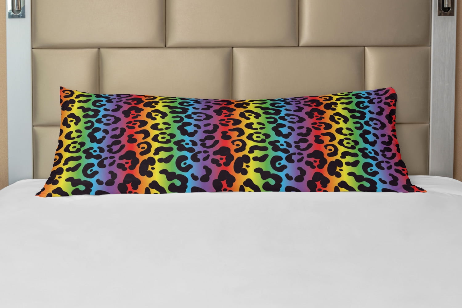 Leopard Print Body Pillow Case Cover with Zipper, Modernized Panther ...