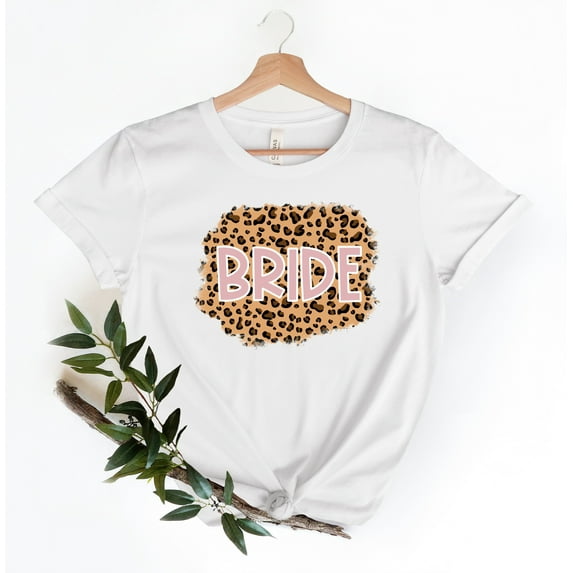 Leopard Print Bride T-Shirt Cute Bride Shirt Wifey Shirt Bridal Shower ...