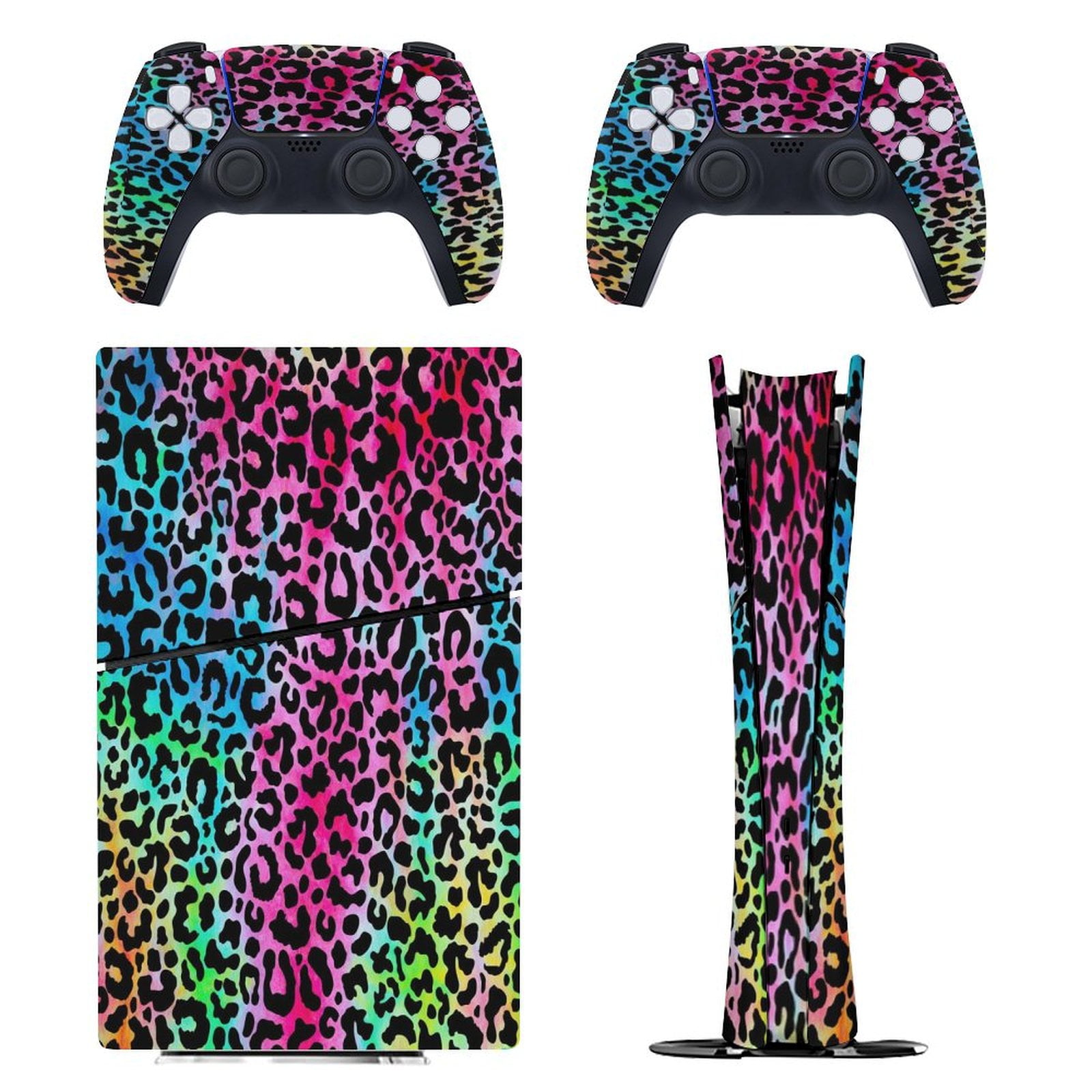 Leopard Print, Bright Color PS5/PS5 Slim Digital Disc Skin Sticker For ...