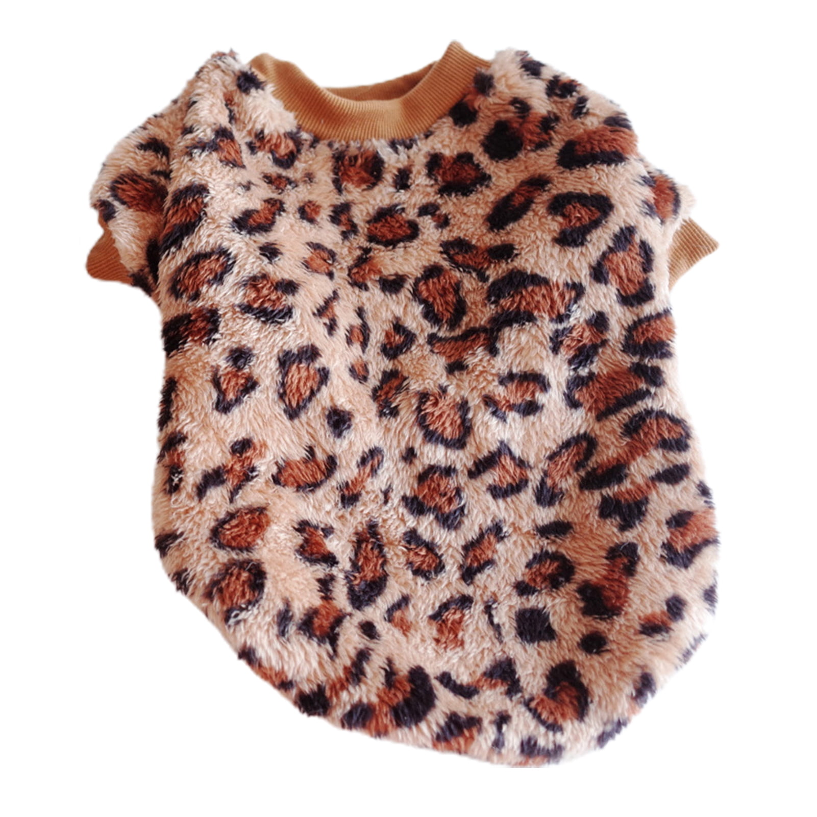 Leopard Print Bulldog Jacket - Easy Wear - Coral Fleece - Indoor Pet ...