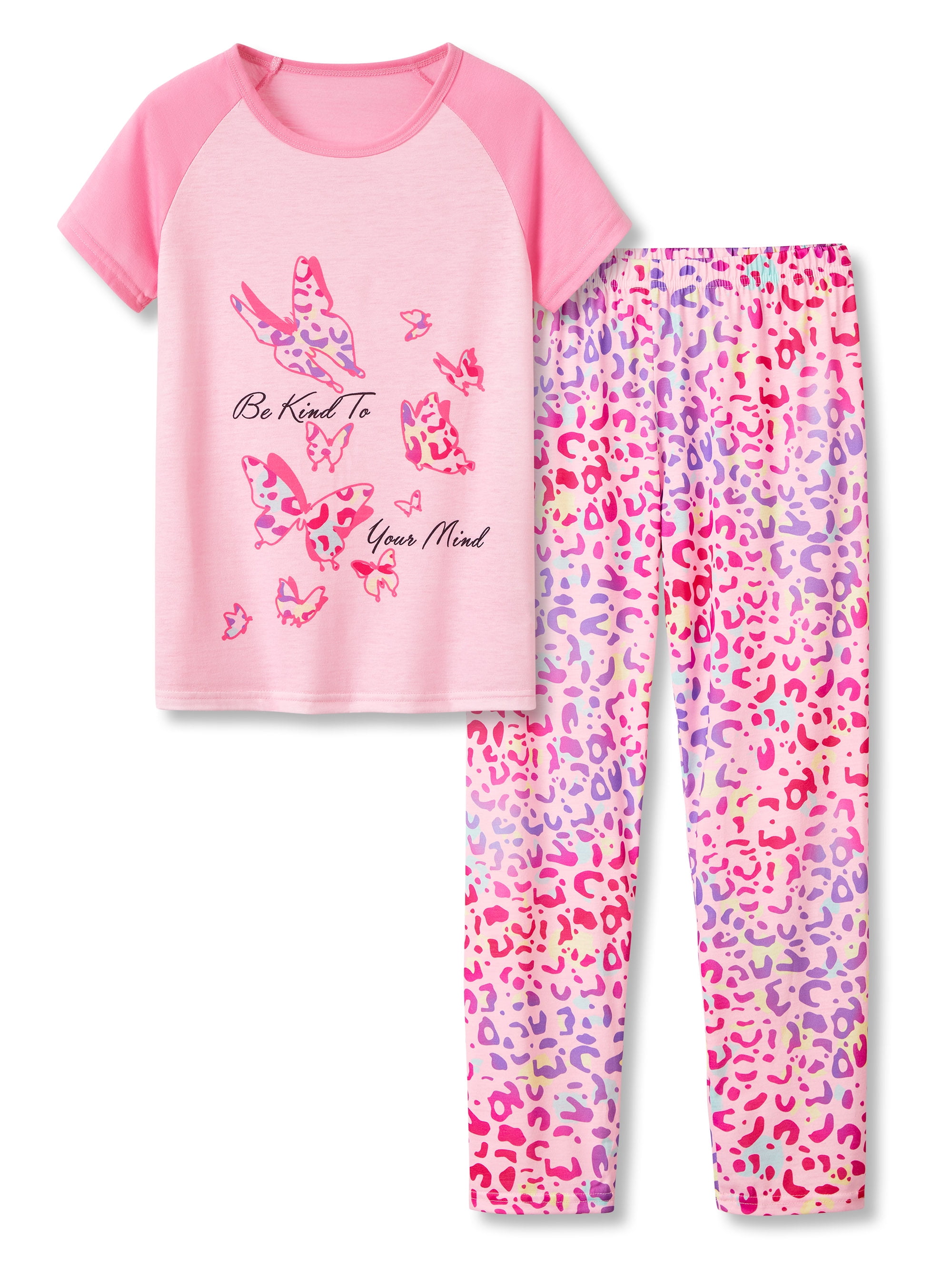Leopard Print & Butterfly Pajamas for Big / Teen Girls Size 18 Cute ...