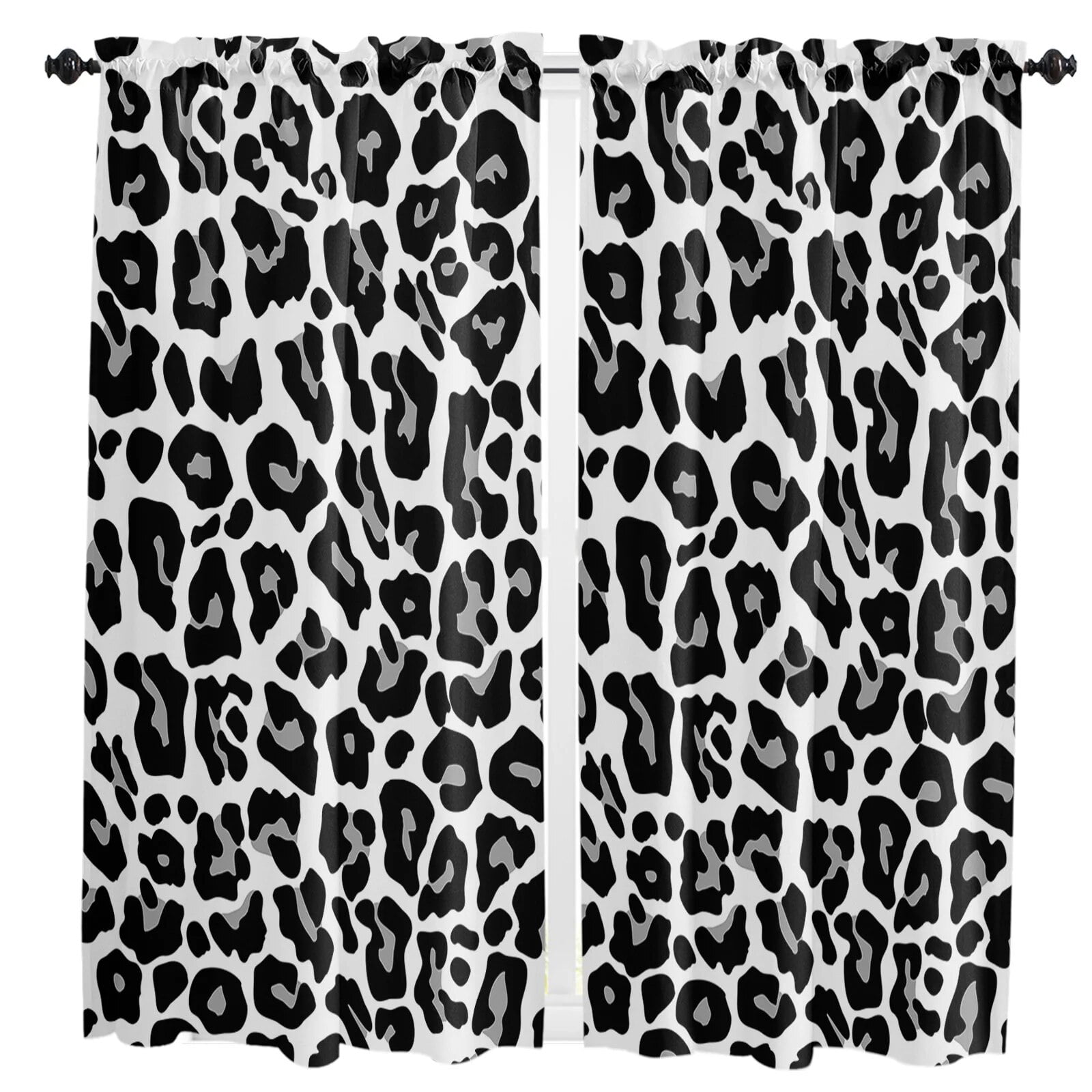 Leopard Print Cheetah Art Curtain For Living Room Kids Bedroom Kitchen ...