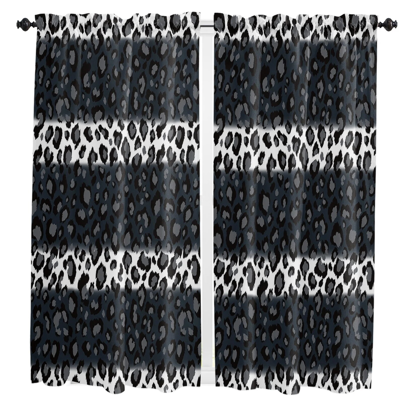 Leopard Print Cheetah Art Curtain For Living Room Kids Bedroom Kitchen ...