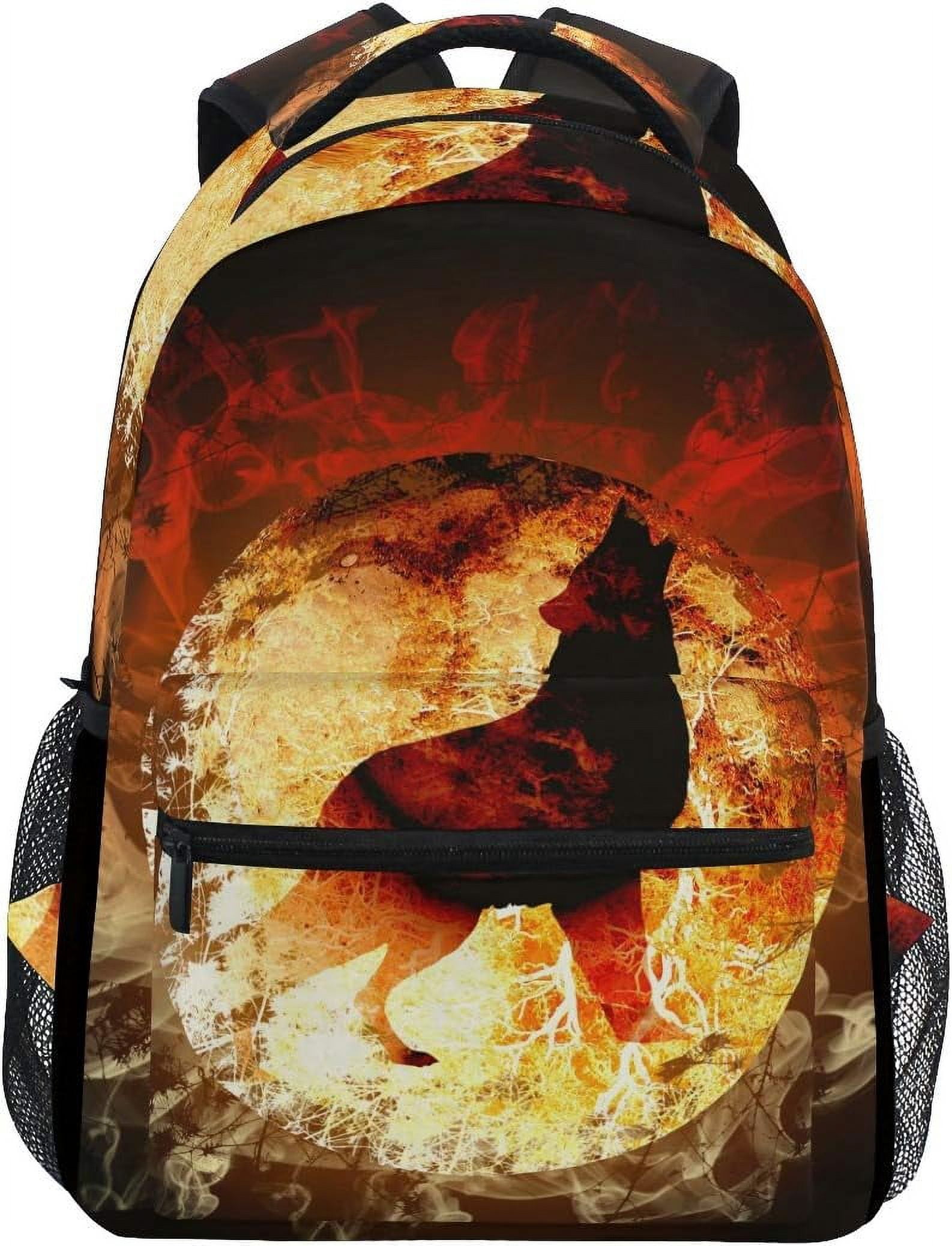 Leopard Print Cheetah Neon Gradient Backpack School Bag Travel Daypack ...