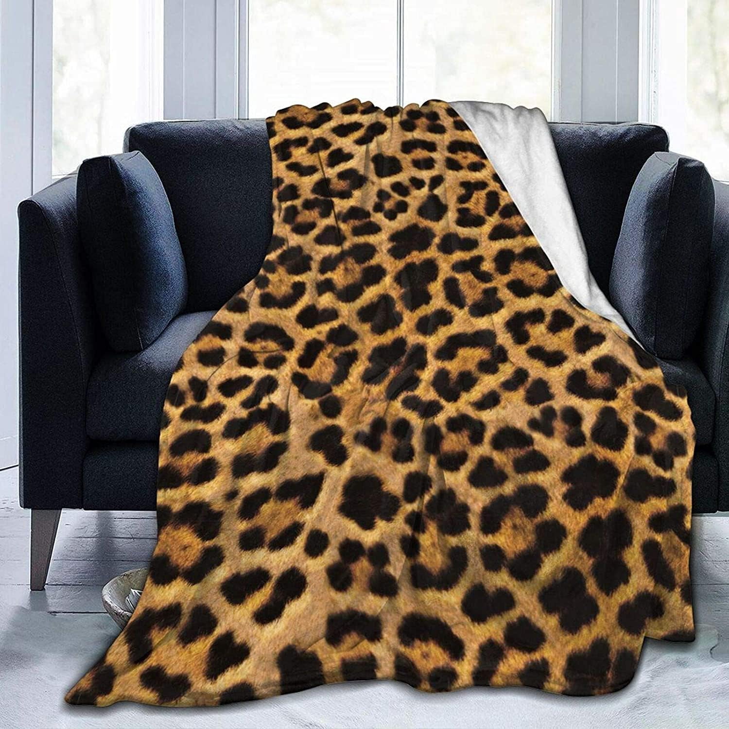 Leopard Print Cheetah Skin Soft Throw Blanket All Season Microplush ...