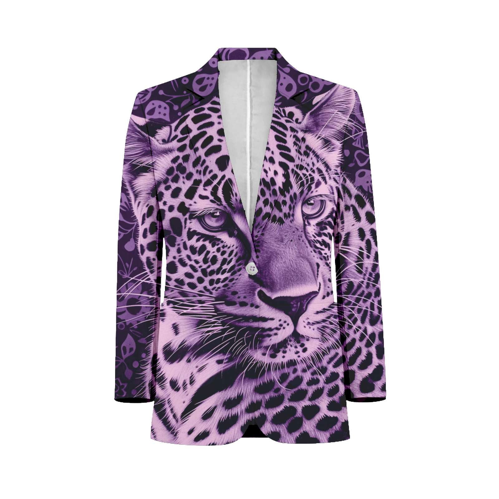 Leopard Print Cheetah Spots Mens Suits Shawl Collar Slim Fit Suit Mens ...