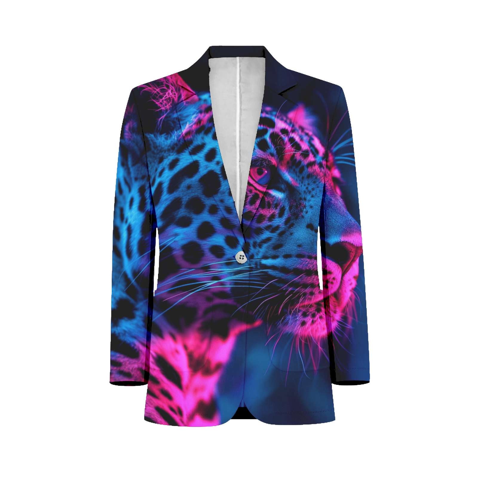 Leopard Print Cheetah Spots Mens Suits Shawl Collar Slim Fit Suit Mens ...