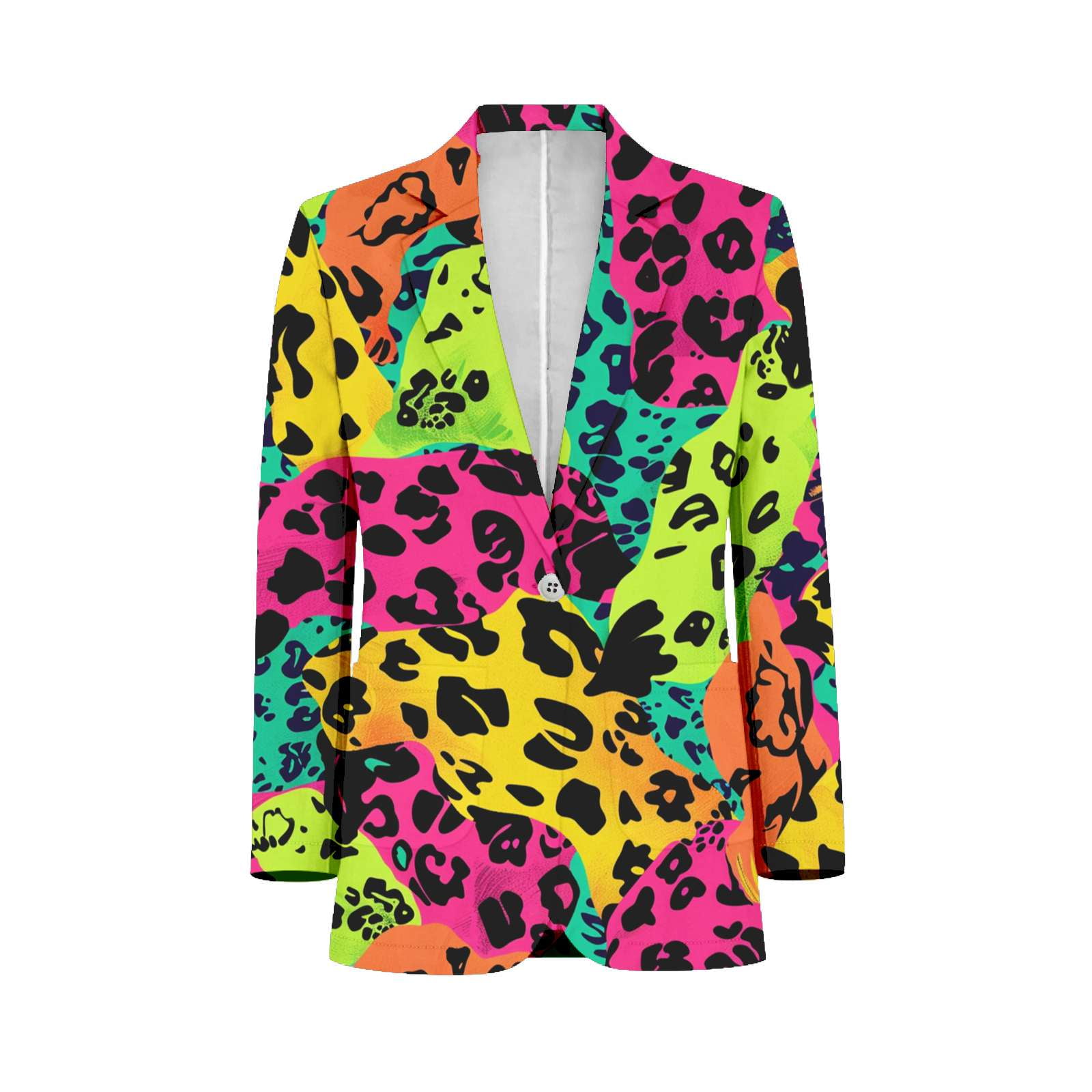 Leopard Print Cheetah Spots Mens Suits Shawl Collar Slim Fit Suit Mens ...