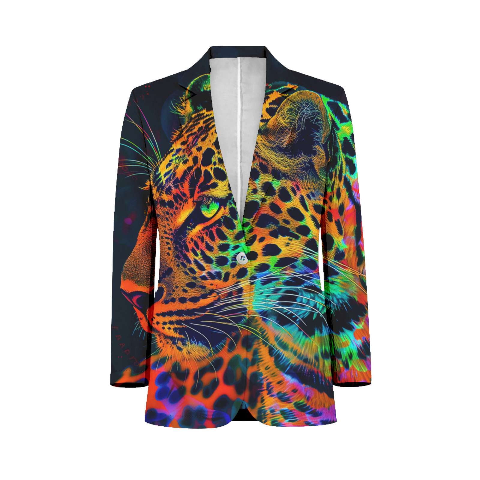Leopard Print Cheetah Spots Mens Suits Shawl Collar Slim Fit Suit Mens ...