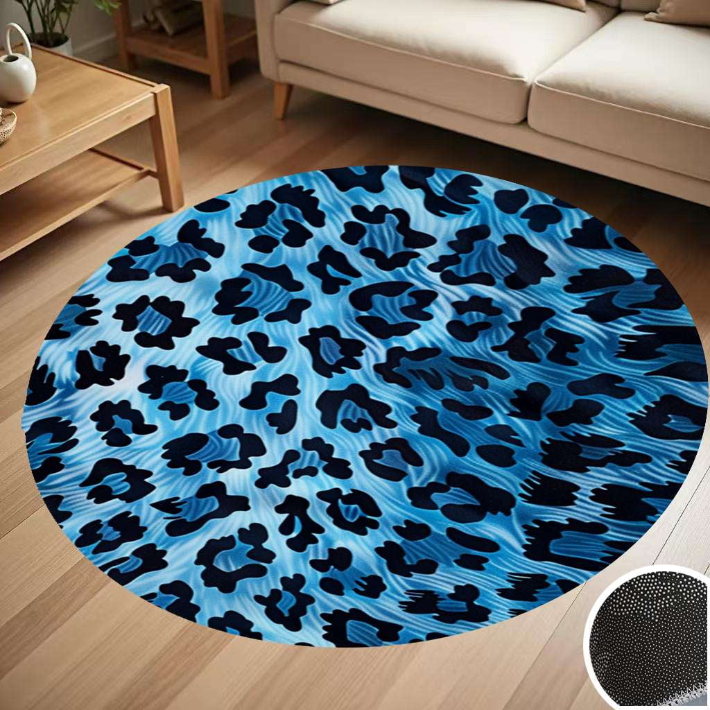Leopard Print Cheetah Spots Round Carpet Living Room Bedroom Home ...