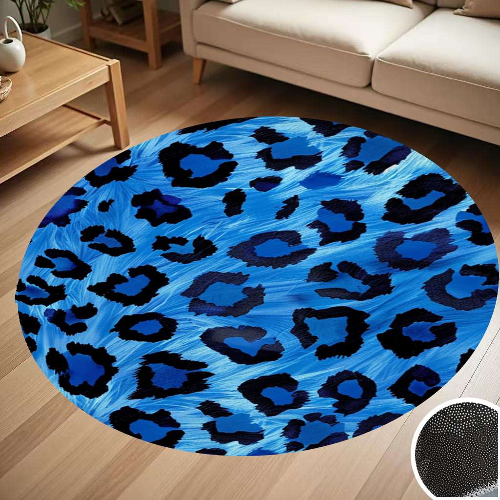Leopard Print Cheetah Spots Round Carpet Living Room Bedroom Home ...