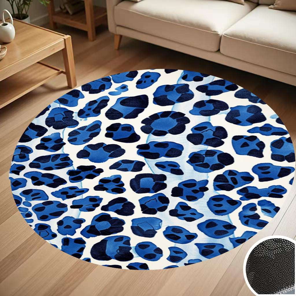Leopard Print Cheetah Spots Round Carpet Living Room Bedroom Home ...