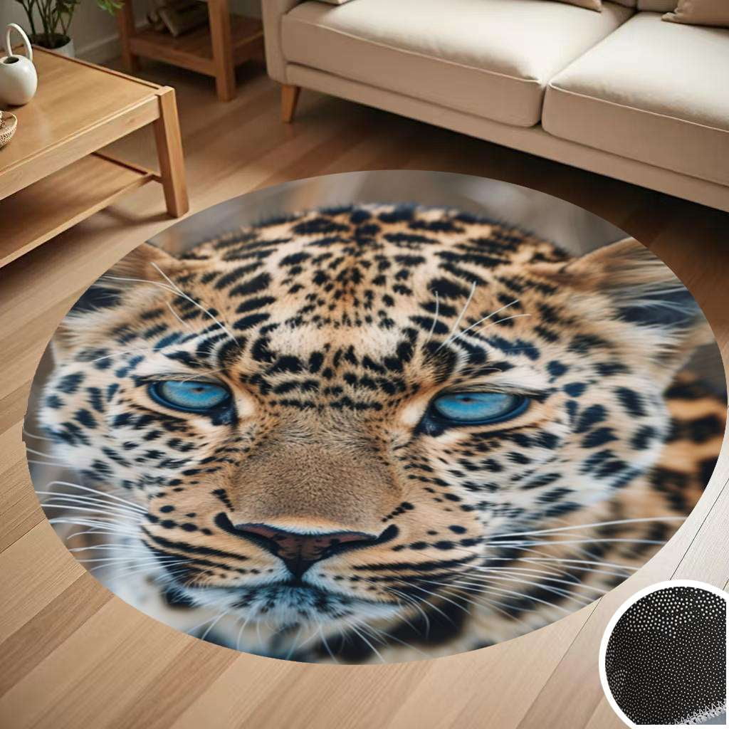 Leopard Print Cheetah Spots Round Carpet Living Room Bedroom Home ...