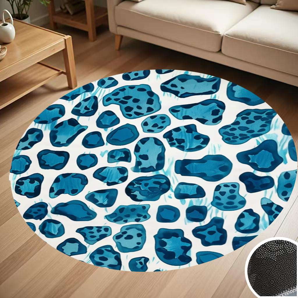 Leopard Print Cheetah Spots Round Carpet Living Room Bedroom Home ...