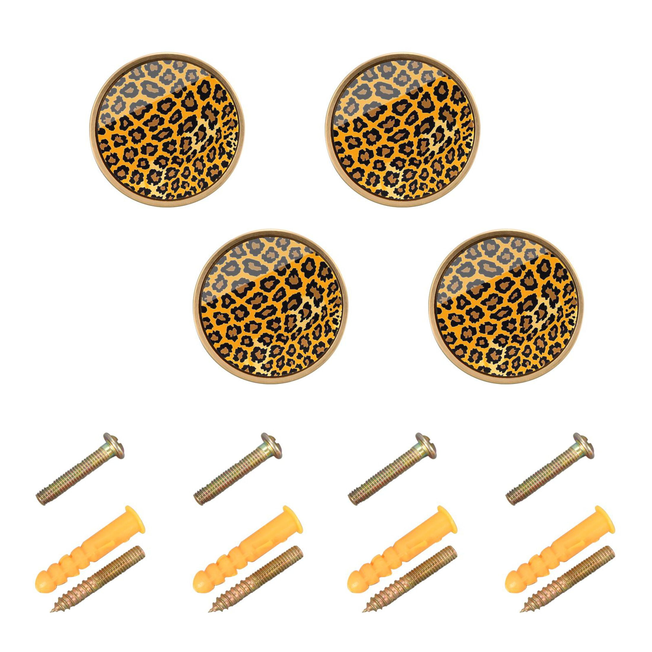 Leopard Print Clip Art Cabinet Knobs Sets Kitchen Pulls Dresser Drawer ...
