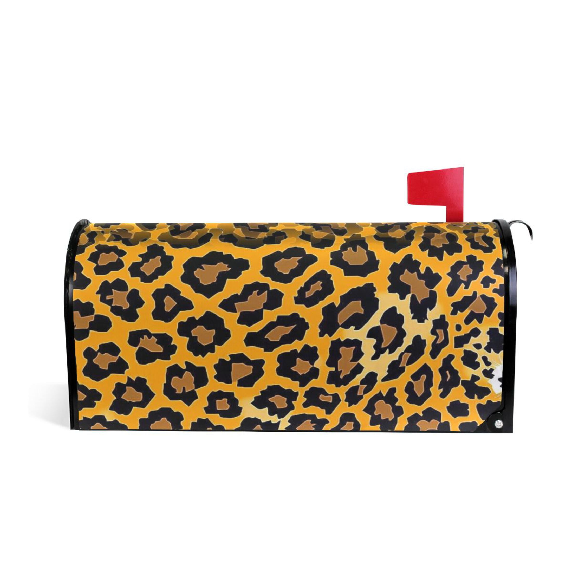 Leopard Print Clip Art Magnetic Mailbox Covers 21" X 18" Post Letter ...