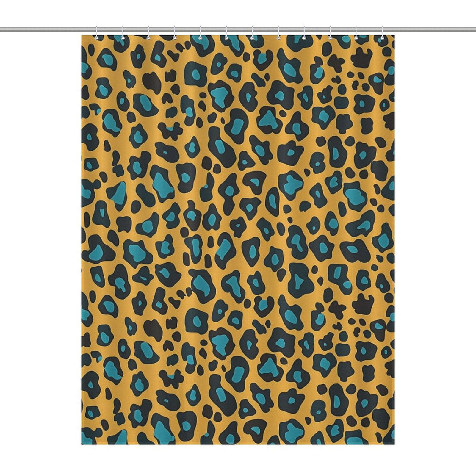 Leopard Print Cloth Fabric Bathroom Decor Set with Hooks - Walmart.com